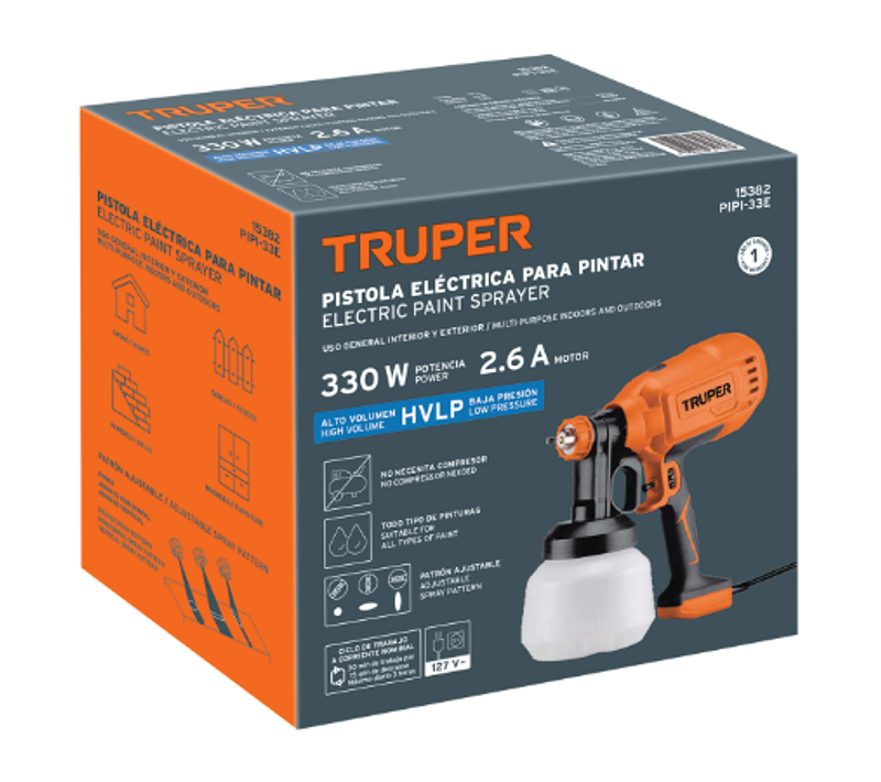 Pistola Eléctrica Para Pintar De 330 W, Truper